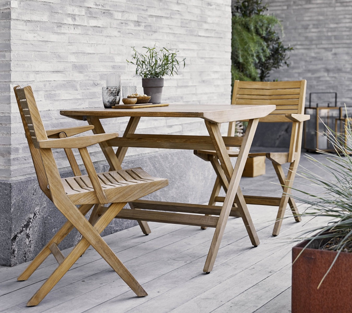 Flip bord vikbar 80x80 cm teack Cane-line | Sommarboden